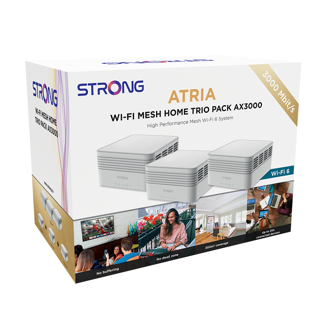 STRONG Atria AX3000 | WiFi 6 Mesh System Kit 3 Pack | Ireland